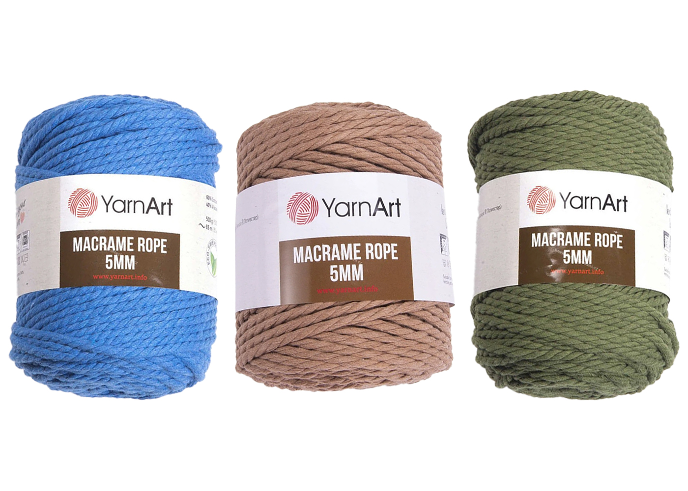 Macrame Rope 5 mm (YarnArt) - prohackovani.cz